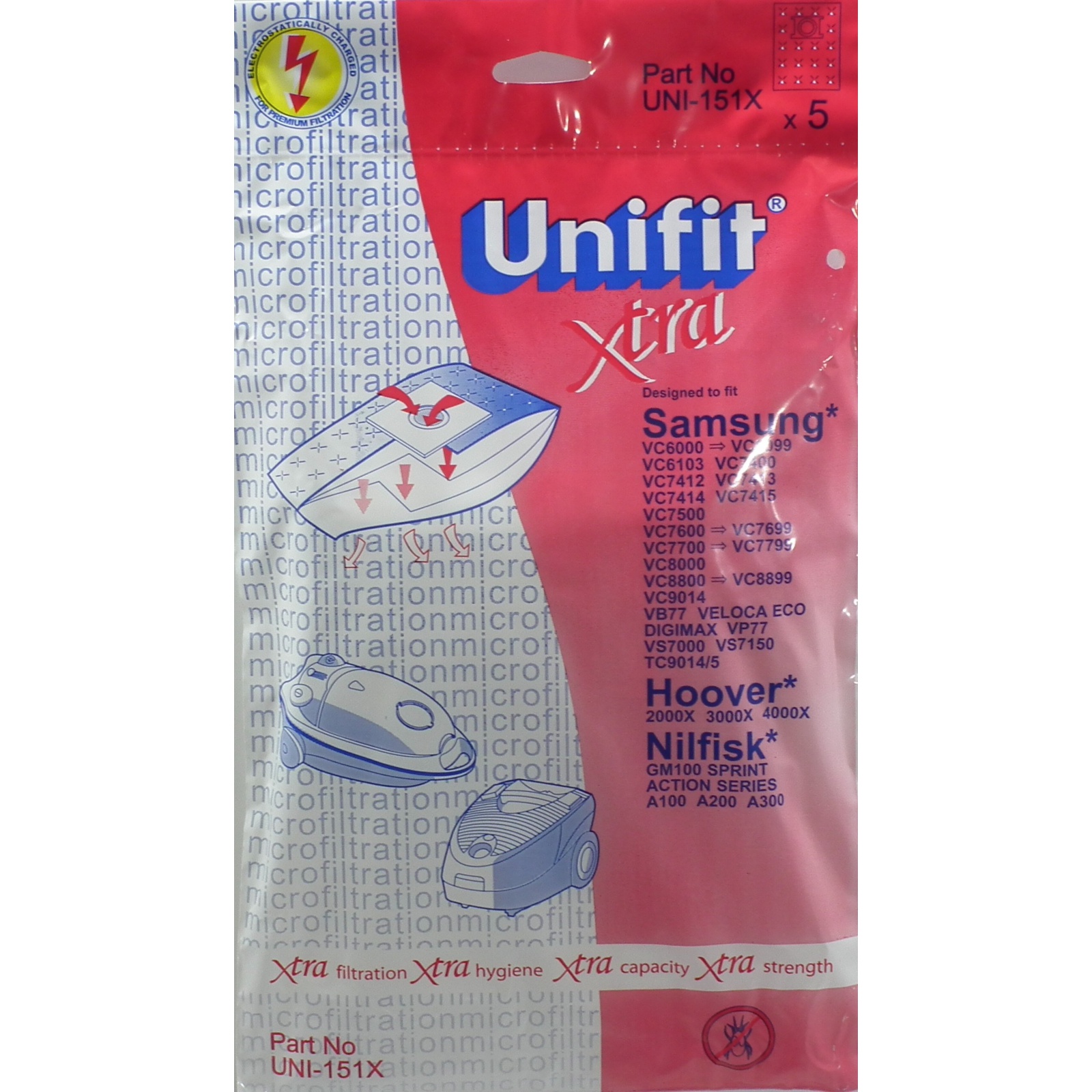 Unifit UNI151X Vacuum Bags